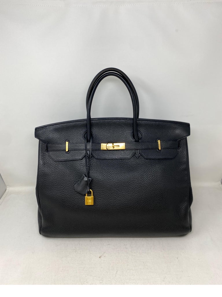 Hermes Black Birkin 40 Bag at 1stDibs