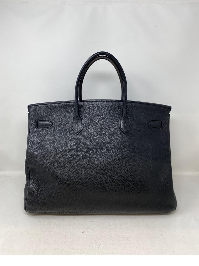 Hermes Black Birkin 40 Bag at 1stDibs