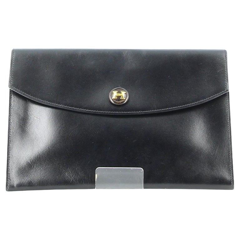 Hermès Black Box Leather Rio Bag For Sale at 1stDibs