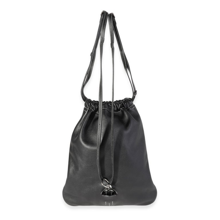 Hermès Black Cheri Calfskin Bridado Backpack PHW For Sale at 1stDibs
