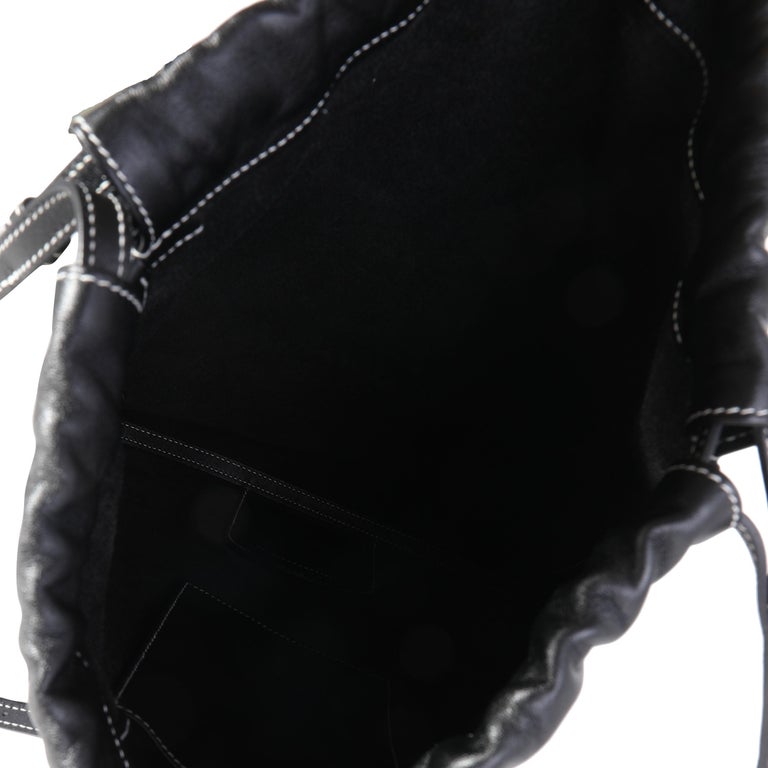 Hermès Black Cheri Calfskin Bridado Backpack PHW For Sale at 1stDibs