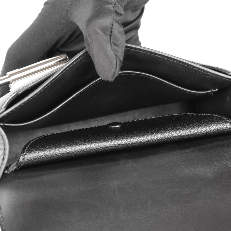 HERMÈS Black Chevre Leather Verrou Chaine Mini For Sale at 1stDibs