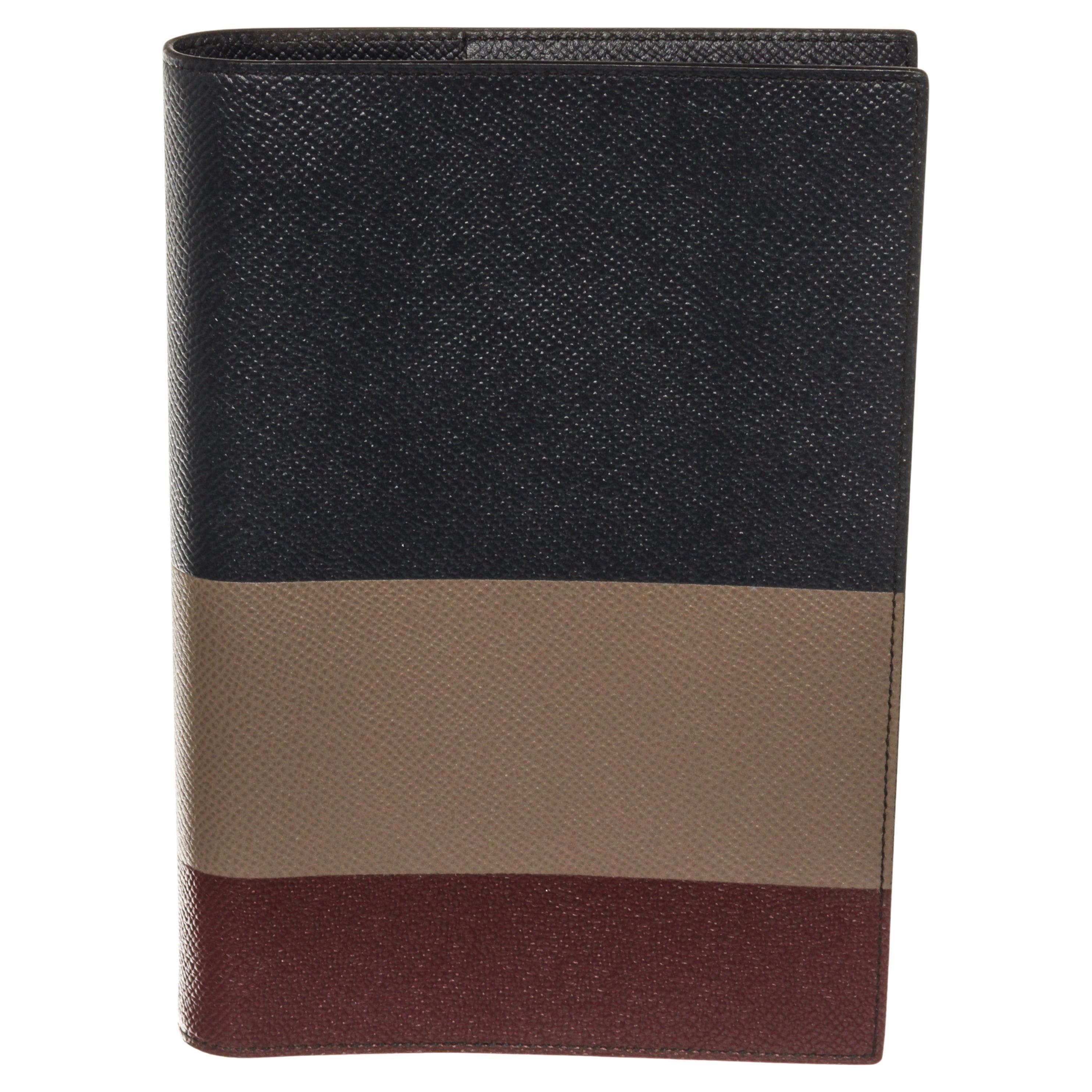 Hermes Black Epsom Leather Agenda Cover Globe at 1stDibs