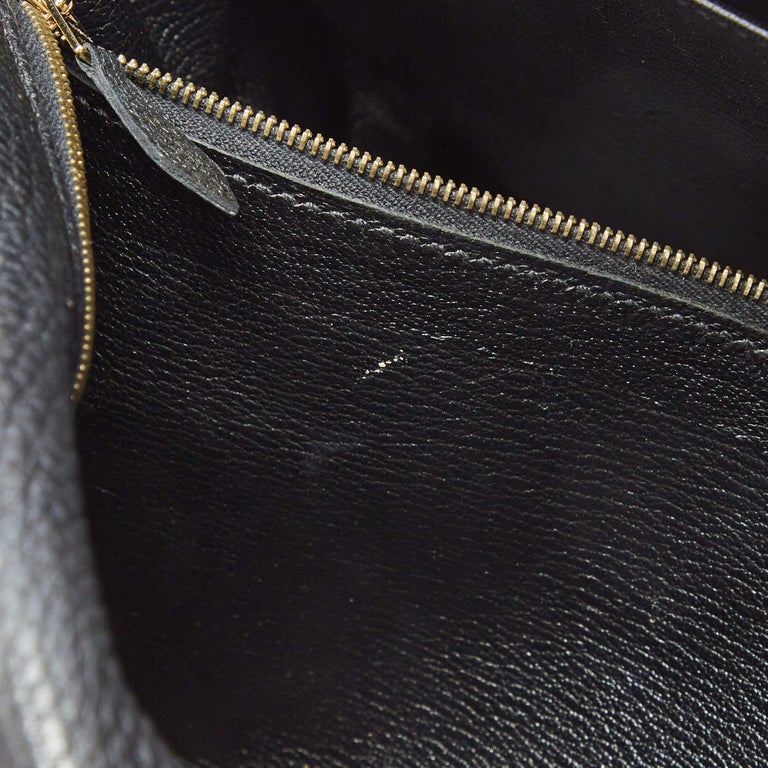 Hermes Black Fjord Leather Gold Finish Kelly Retourne 35 Bag For Sale ...