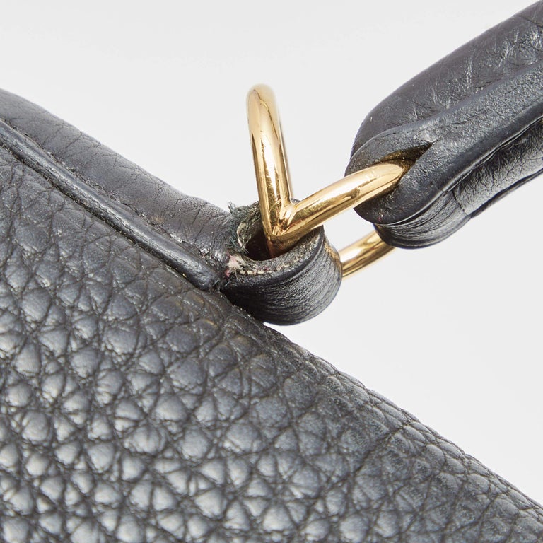 Hermes Black Fjord Leather Gold Finish Kelly Retourne 35 Bag For Sale ...