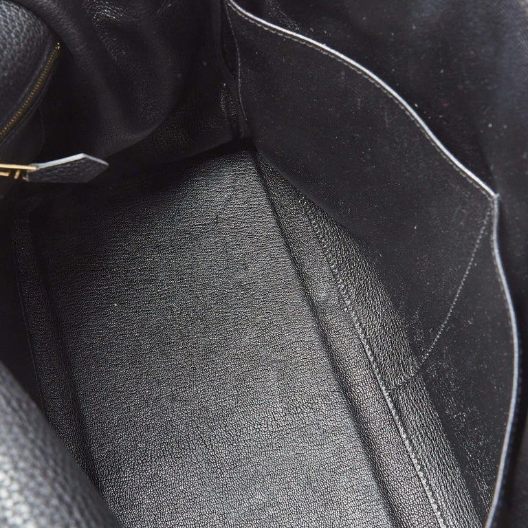 Hermes Black Fjord Leather Gold Finish Kelly Retourne 35 Bag For Sale ...