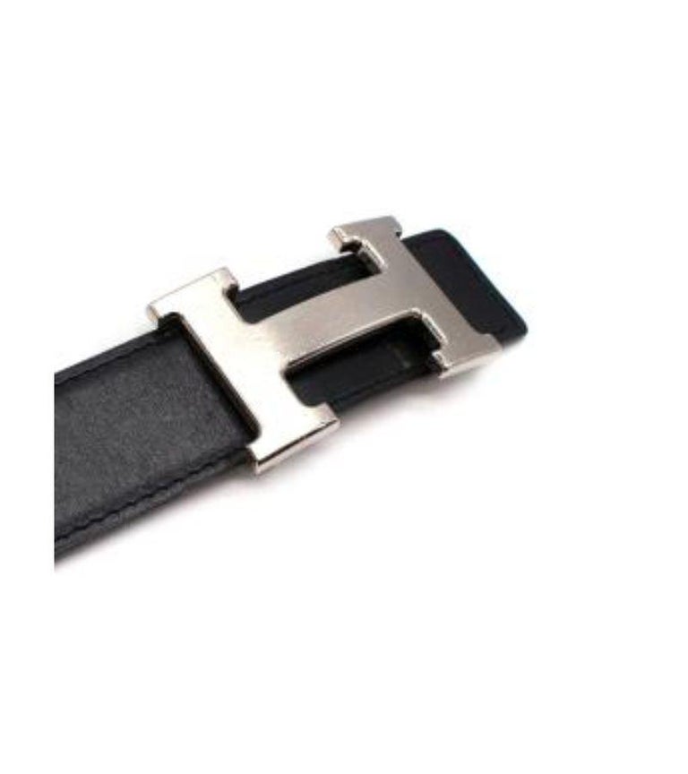 Hermes Black and Gold Reversible Constance Belt PHW - Size 90 For Sale ...