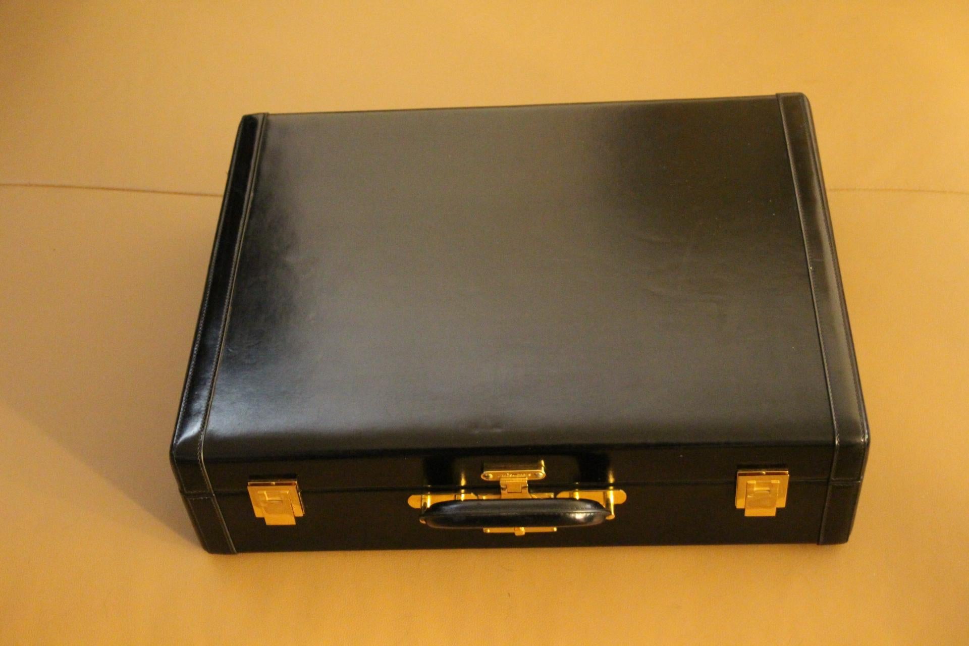 Hermès Black Leather Briefcase, Hermes Attache, Hermes Bag For Sale at ...
