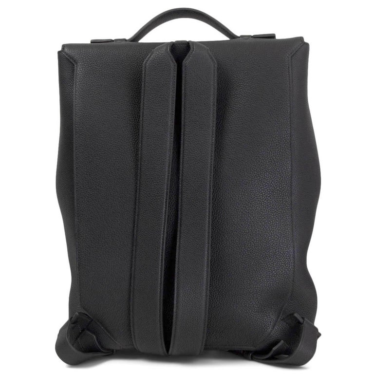 HERMES black Maurice leather FLASH Backpack Bag For Sale at 1stDibs