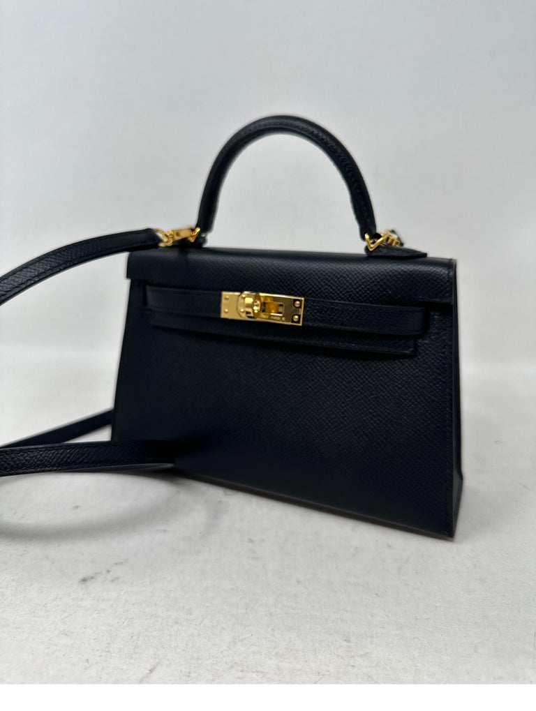 Hermes Black Mini Kelly Bag For Sale at 1stDibs