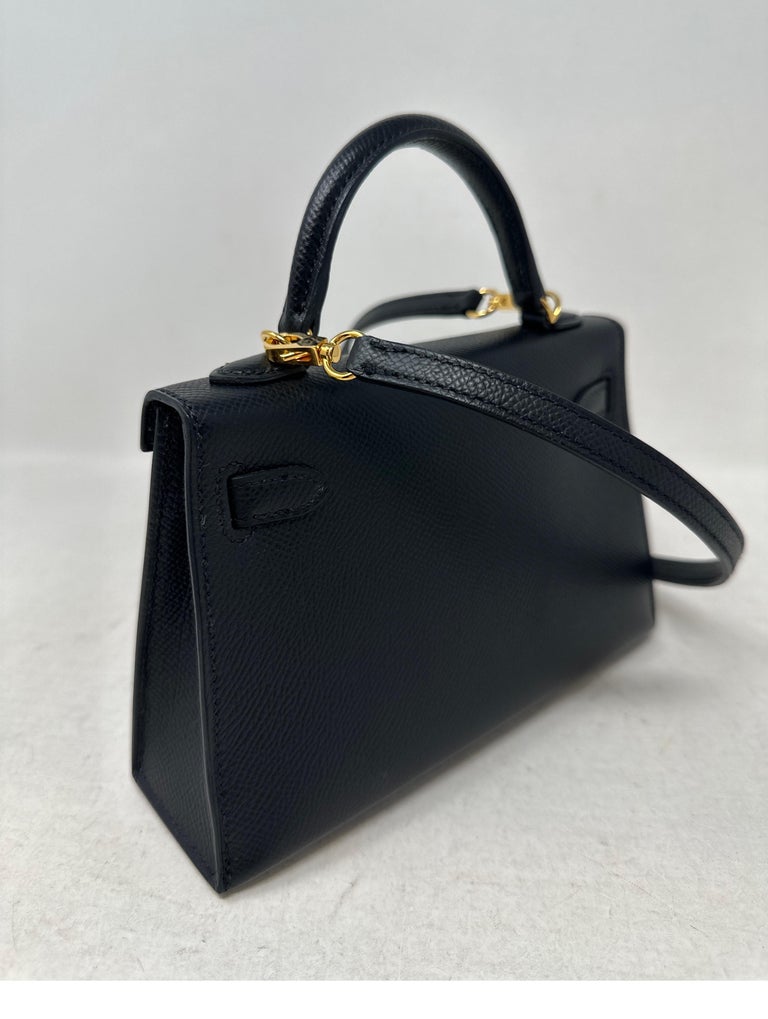 Hermes Black Mini Kelly Bag For Sale at 1stDibs