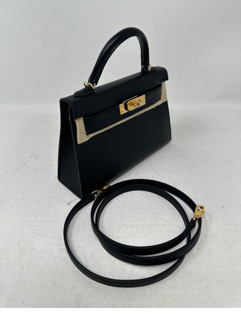 Hermes Black Mini Kelly Bag For Sale at 1stDibs
