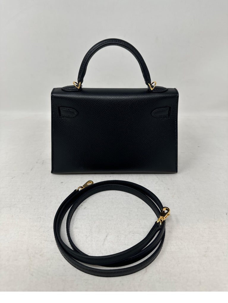 Hermes Black Mini Kelly Bag For Sale at 1stDibs