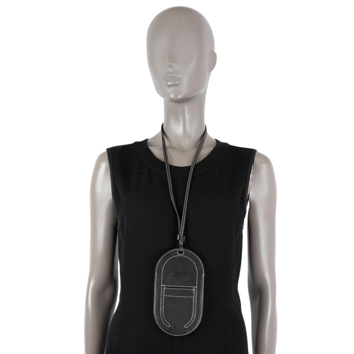 HERMES black Mysore leather IN-THE-LOOP PHONE TO GO GM Case Holder For ...