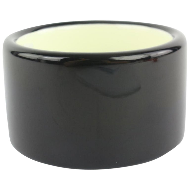 Hermès Black (Rare) Ultra Extra Wide Enamel Assam Bangle 53hz1009 ...
