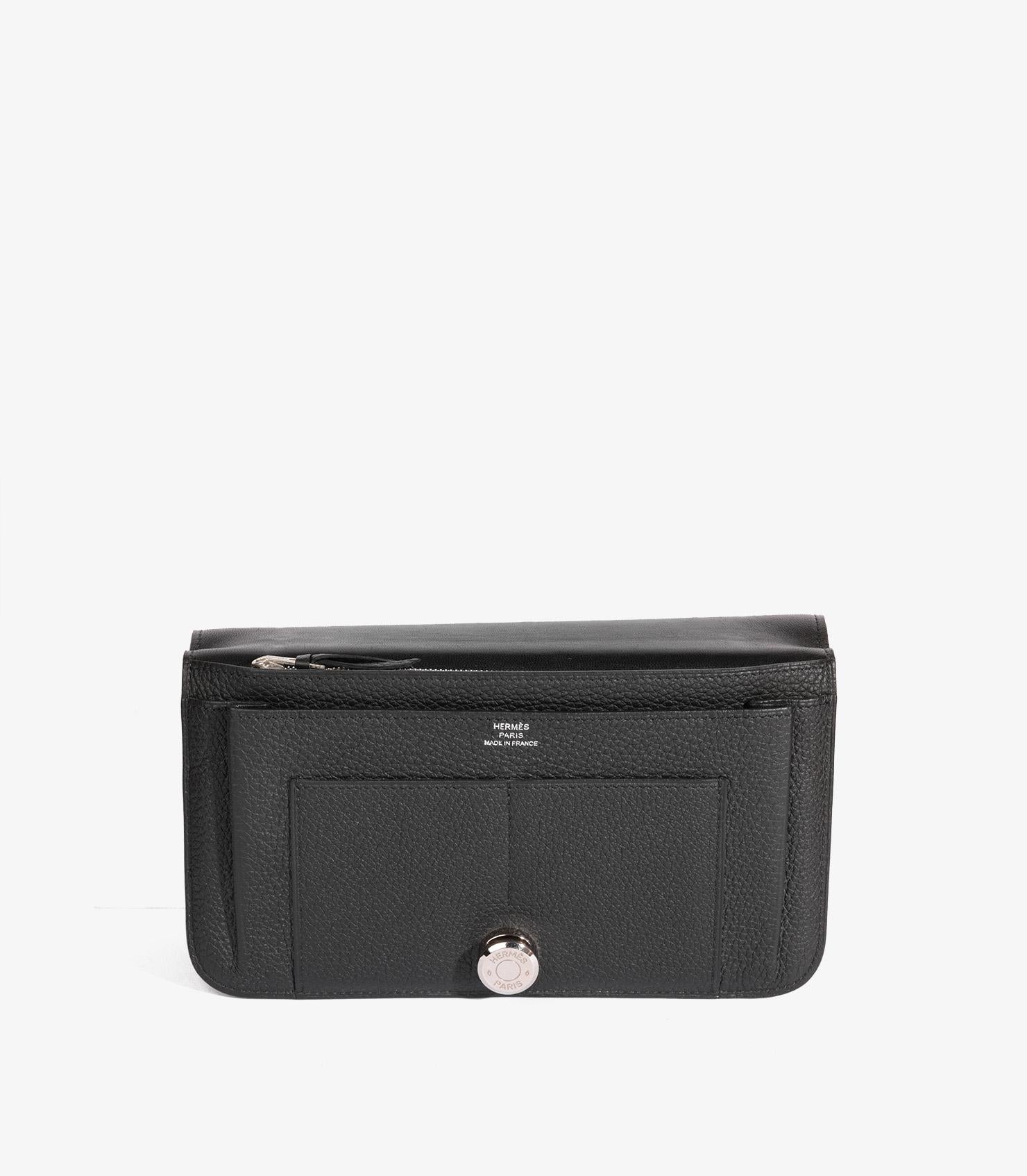 Hermès Black Togo Leather Dogon Wallet For Sale at 1stDibs