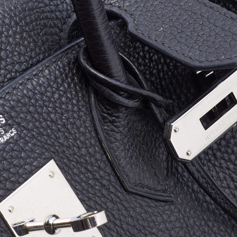 Hermes Black Togo Leather Palladium Finished Birkin 30 Bag For Sale at ...