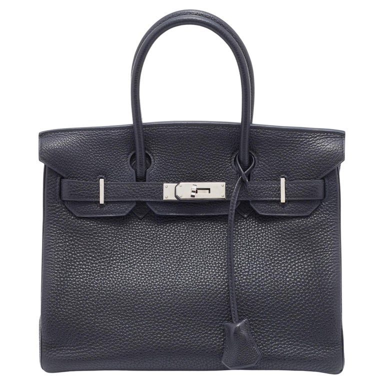 Hermes Black Togo Leather Palladium Finished Birkin 30 Bag For Sale at ...