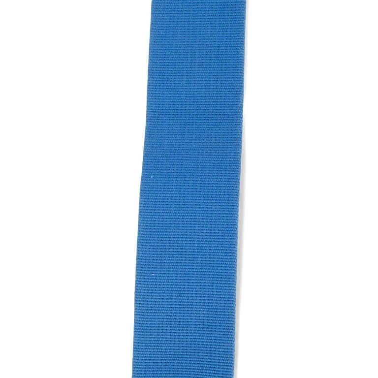 HERMES Bleu France Courchevel leather and canvas SANGLE KELLY 50mm Bag ...