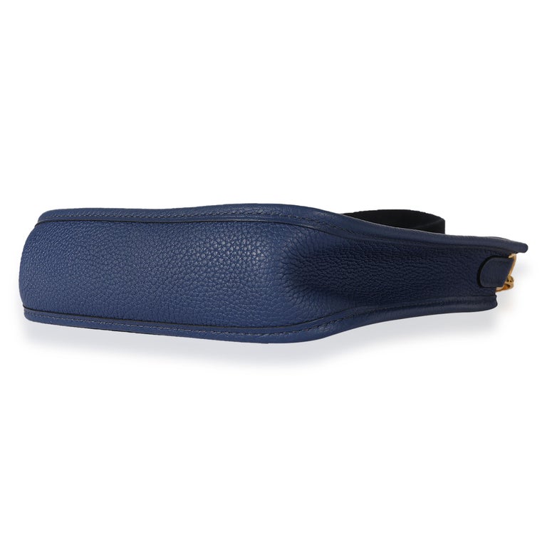 Hermès Bleu Saphir Taurillon Maurice Evelyne Tpm Ghw For Sale At 1stdibs