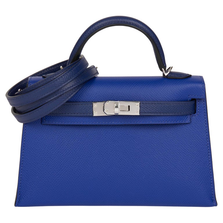 HERMÈS Blue Electric and Blue Saphir Epsom Leather HSS Special Order ...