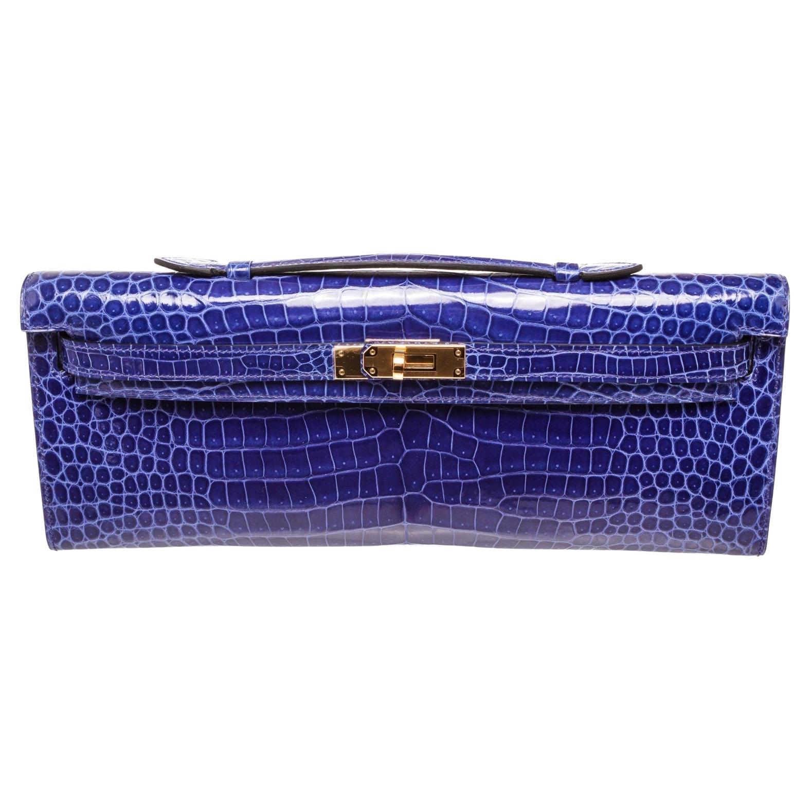 HERMES Mini Kelly in Blue Izmir Crocodile at 1stDibs | mini kelly ...