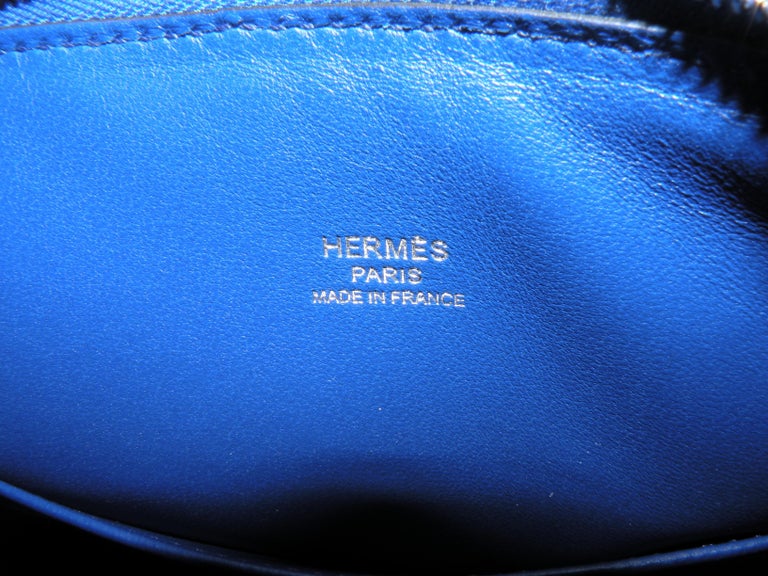 Hermes Blue Electric Mini Bolide Chevre Bag at 1stDibs | hermes mini bolide