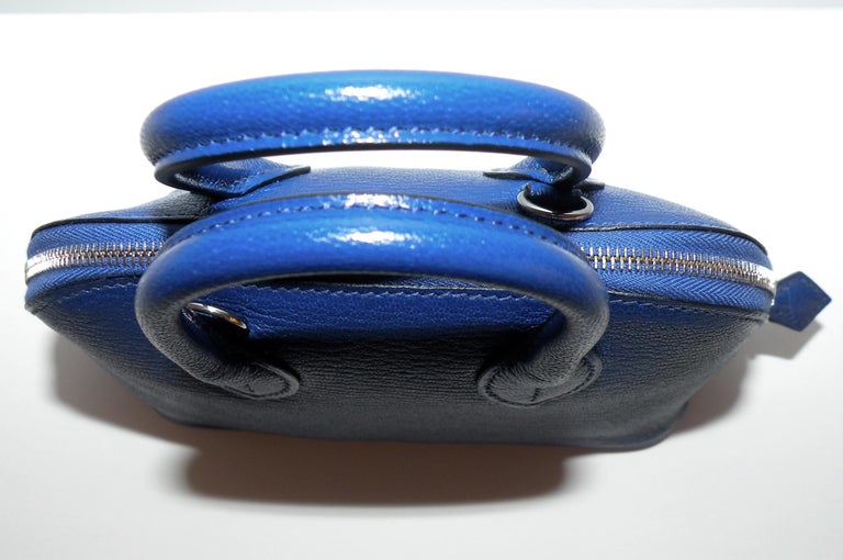 Hermes Blue Electric Mini Bolide Chevre Bag at 1stDibs | hermes mini bolide