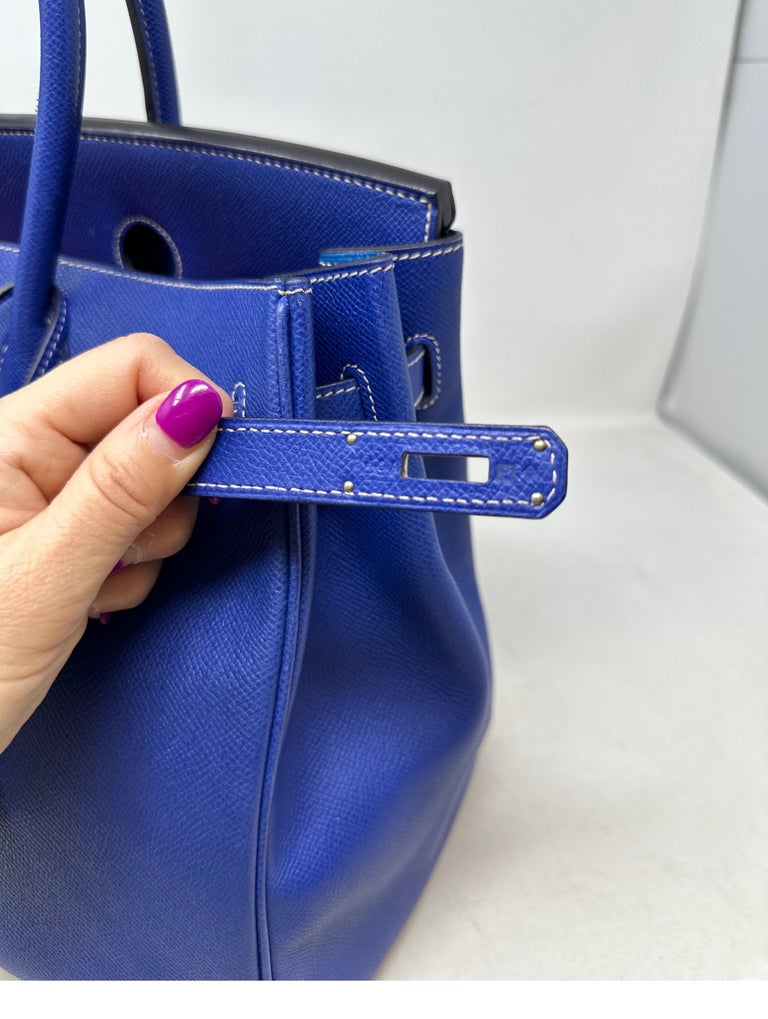 Hermes Blue Electrique Birkin 35 Bag For Sale at 1stDibs