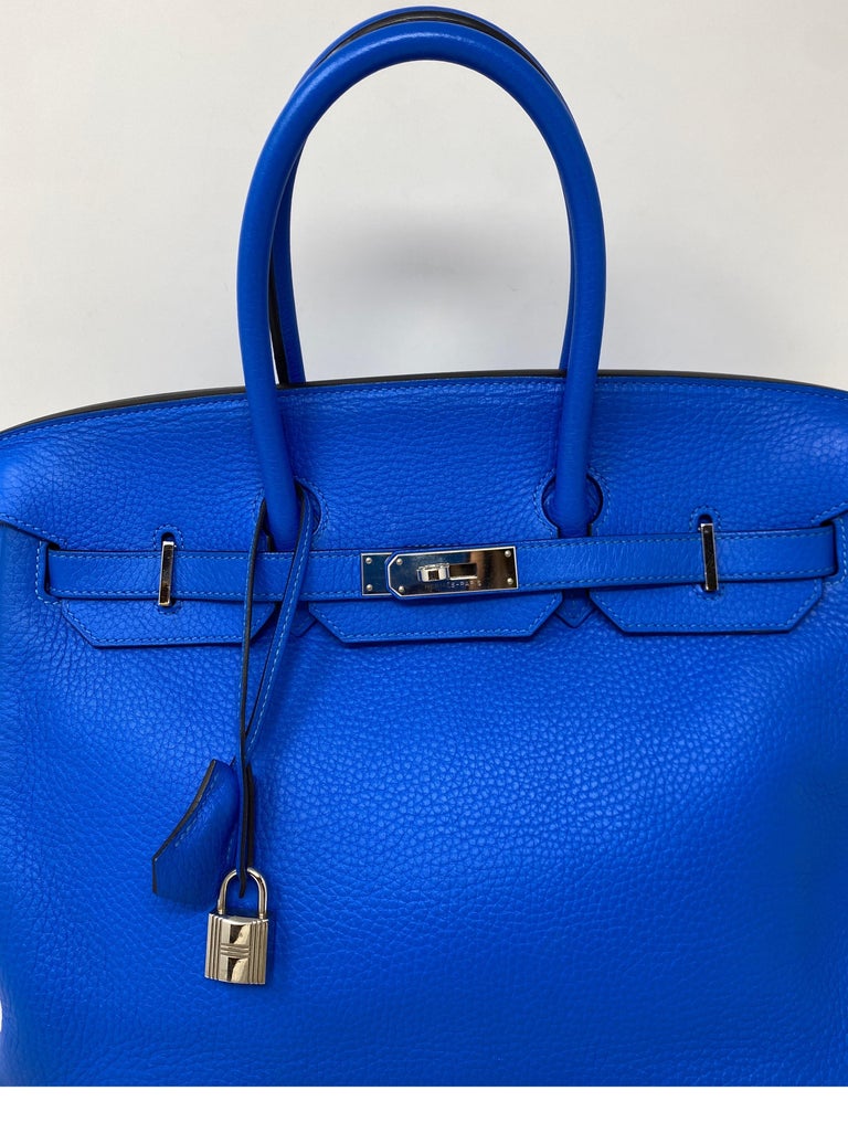 Hermes Blue Hydra Birkin 35 Bag at 1stDibs