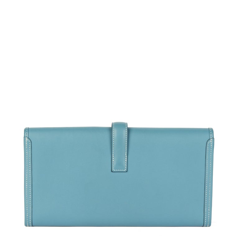 Hermès Blue Jean Swift Leather Jige Elan 29 For Sale at 1stDibs