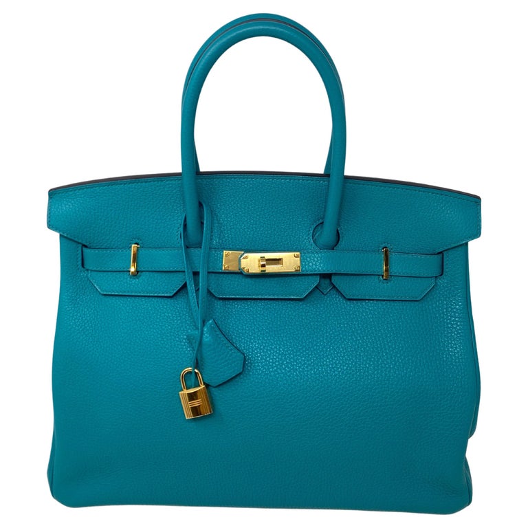 Hermes Blue Paon Birkin 35 Bag at 1stDibs