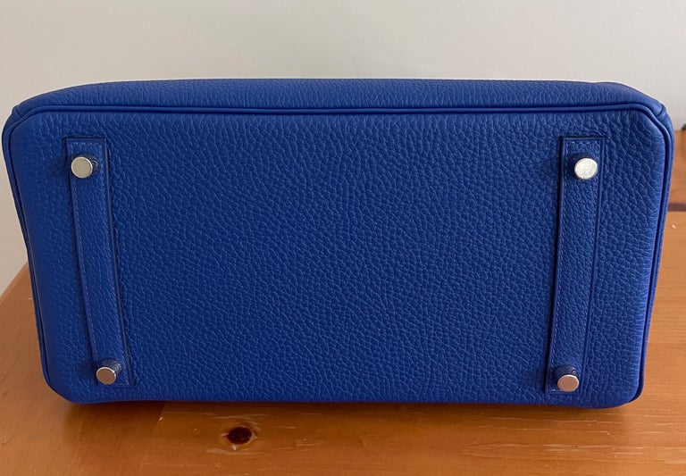 Hermes Blue Royal Birkin 30cm Togo Palladium Hardware U 2022 at 1stDibs