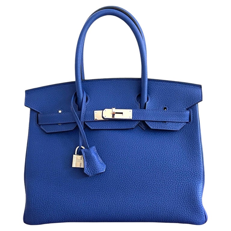 Hermes Blue Royal Birkin 30cm Togo Palladium Hardware U 2022 at 1stDibs