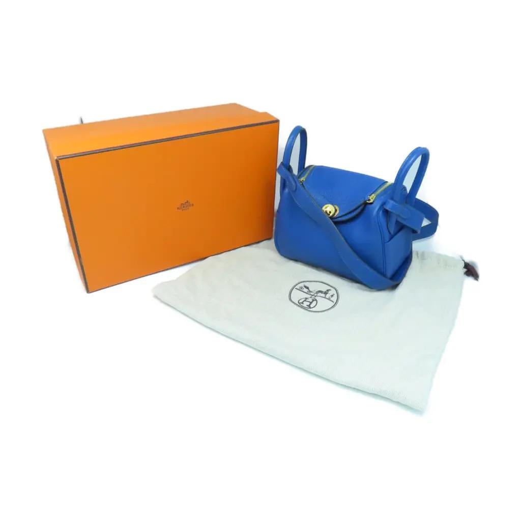 Hermès blue royale mini Lindy For Sale at 1stDibs