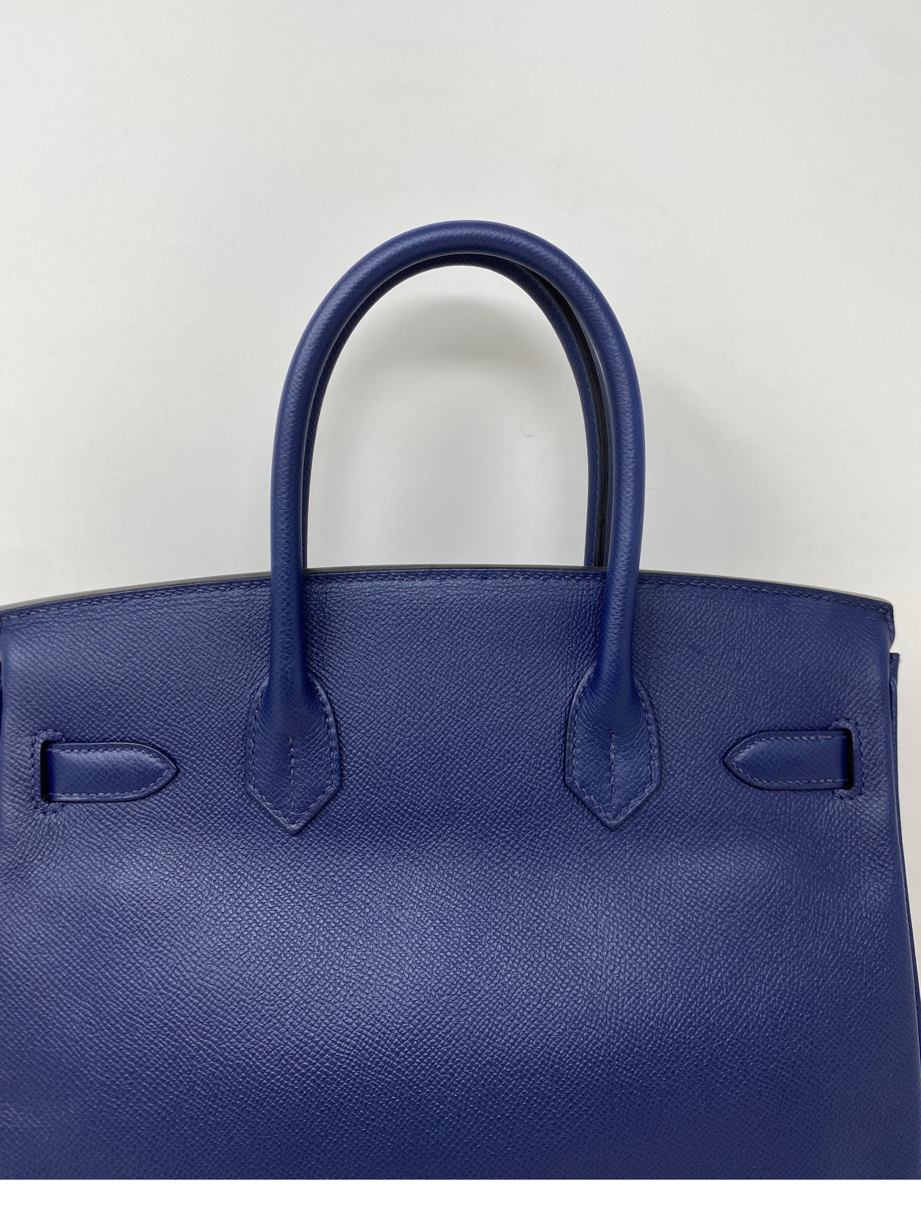 Hermes Blue Sapphire Birkin 30 Bag at 1stDibs