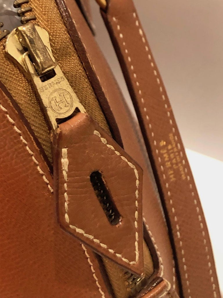 HERMÈS Bolide 1995 Tan Leather Bag GHW Vintage For Sale at 1stDibs
