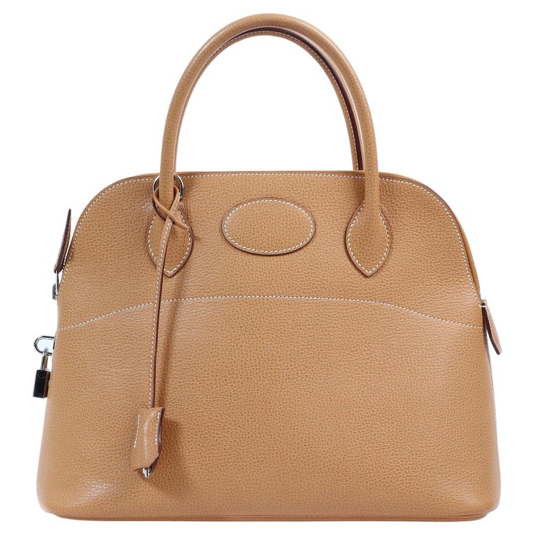 Hermès Bolide 31 Natural Vache Liegee Palladium Hardware For Sale at ...
