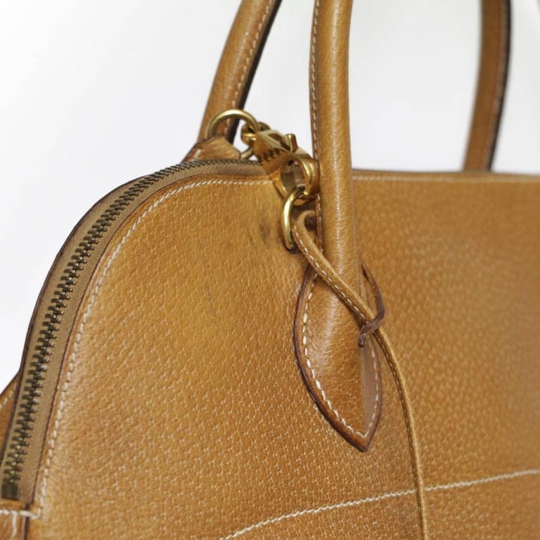 Hermes Ardennes Gold Cow Leather Bolide 35 Bag at 1stDibs | hermes ...