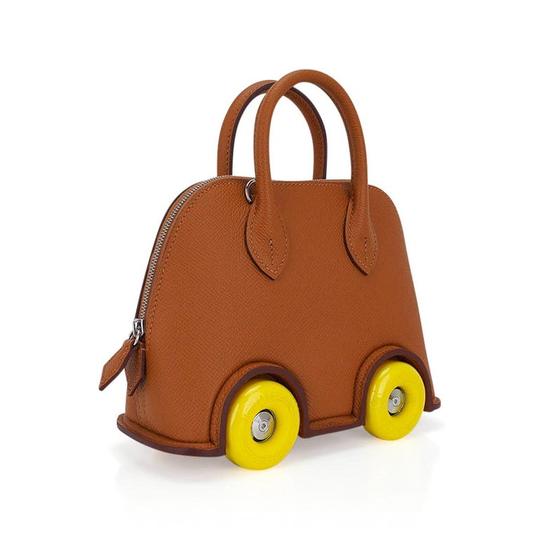 Hermes Bolide On Wheels 1923 Limited Edition Gold Mini Bag For Sale at ...