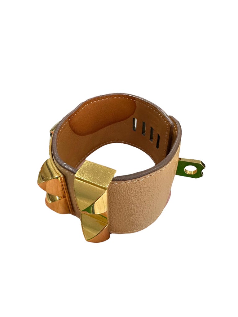 Hermès Bracelet Collier De Chien Epsom Nude For Sale at 1stDibs