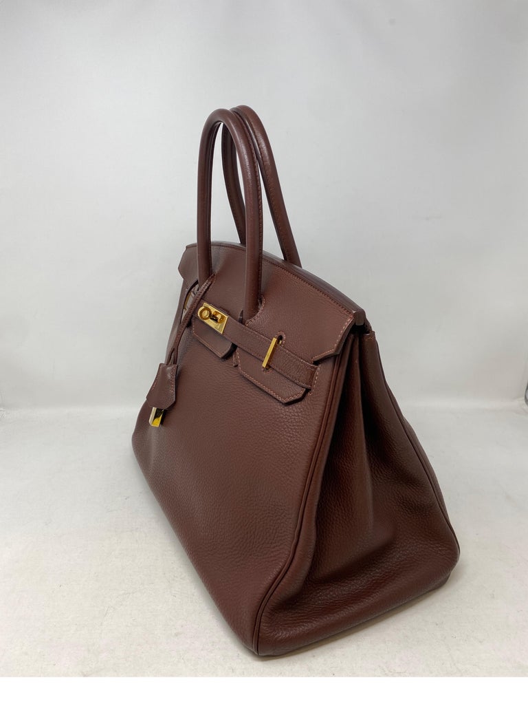 Hermes Brown Birkin 35 Bag at 1stDibs