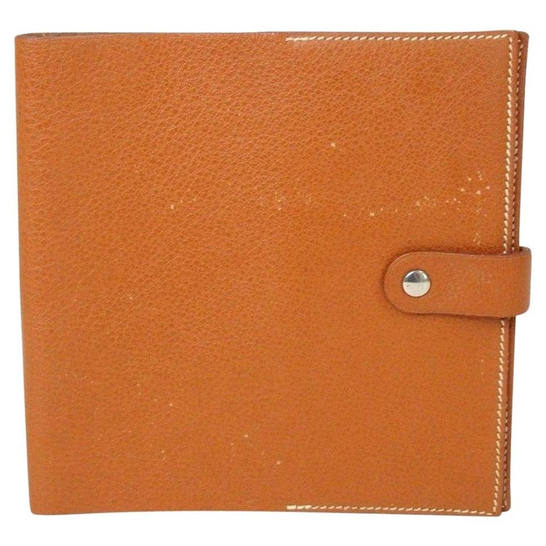 Hermès Brown Leather Notebook Cover 867842 at 1stDibs