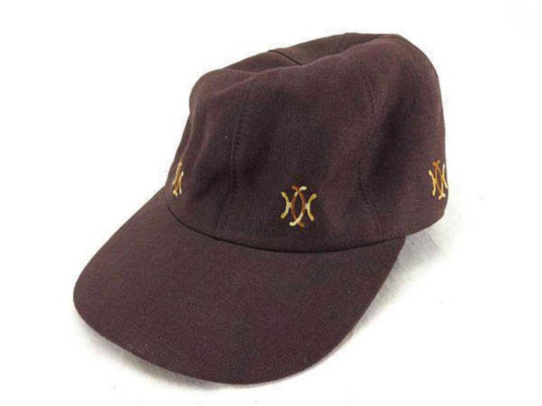 Hermès Brown Logo Baseball Cap 232500 Hat For Sale at 1stDibs