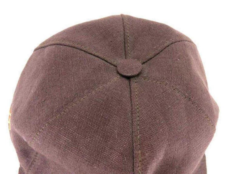 Hermès Brown Logo Baseball Cap 232500 Hat For Sale at 1stDibs