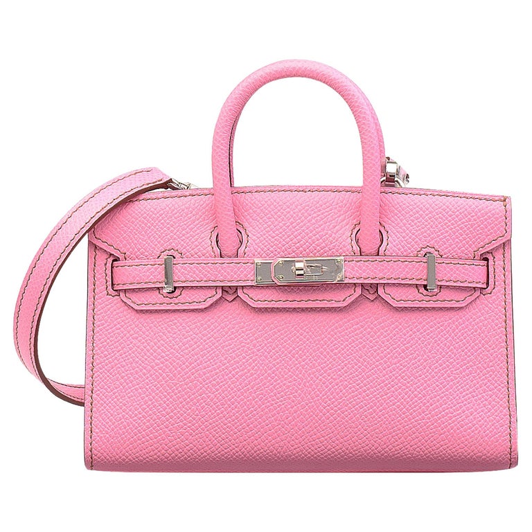 Hermes Bubblegum Birkin Micro mini bag very rare For Sale at 1stDibs