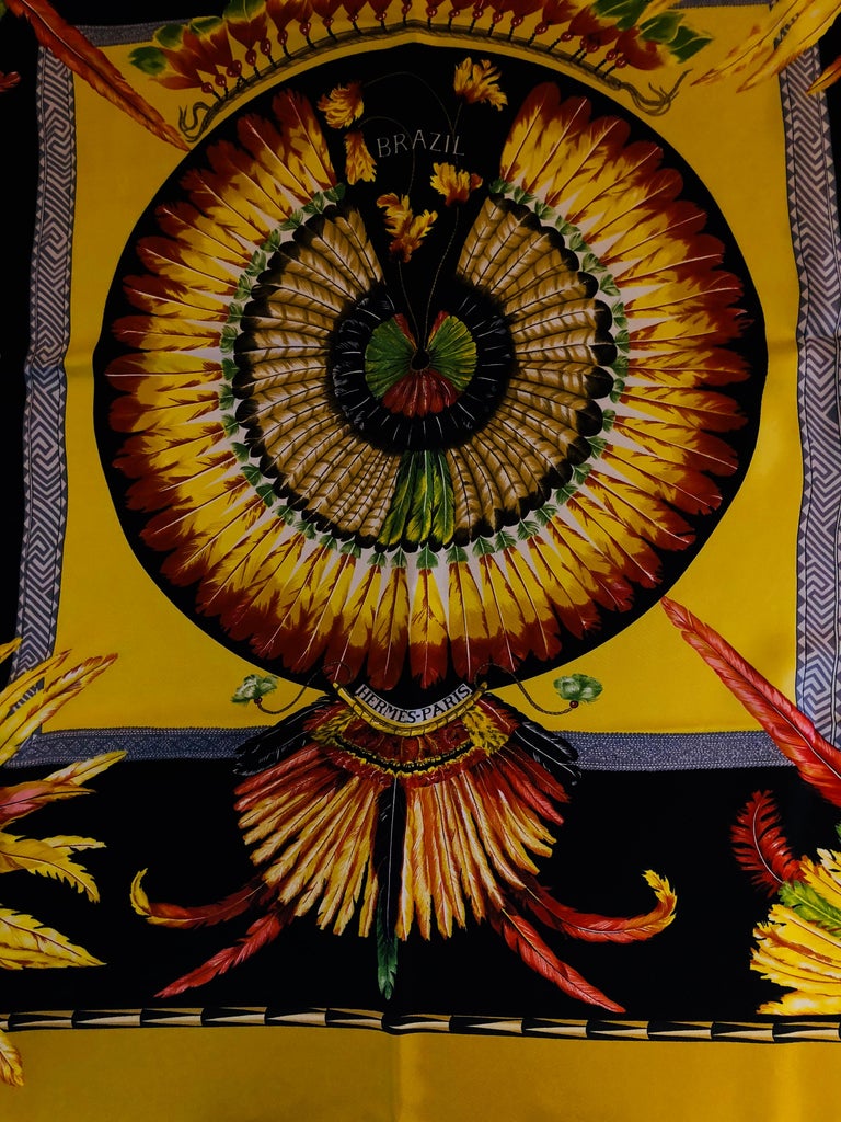 Hermes by Laurence Bourthoumieux "Brazil" Silk Scarf, 1988 at 1stDibs ...