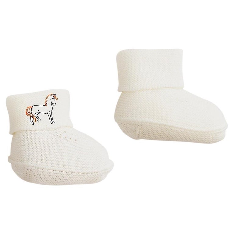 Hermes Cabriole socks Blanc Crème Cotton For Children Aged 6 Months For ...