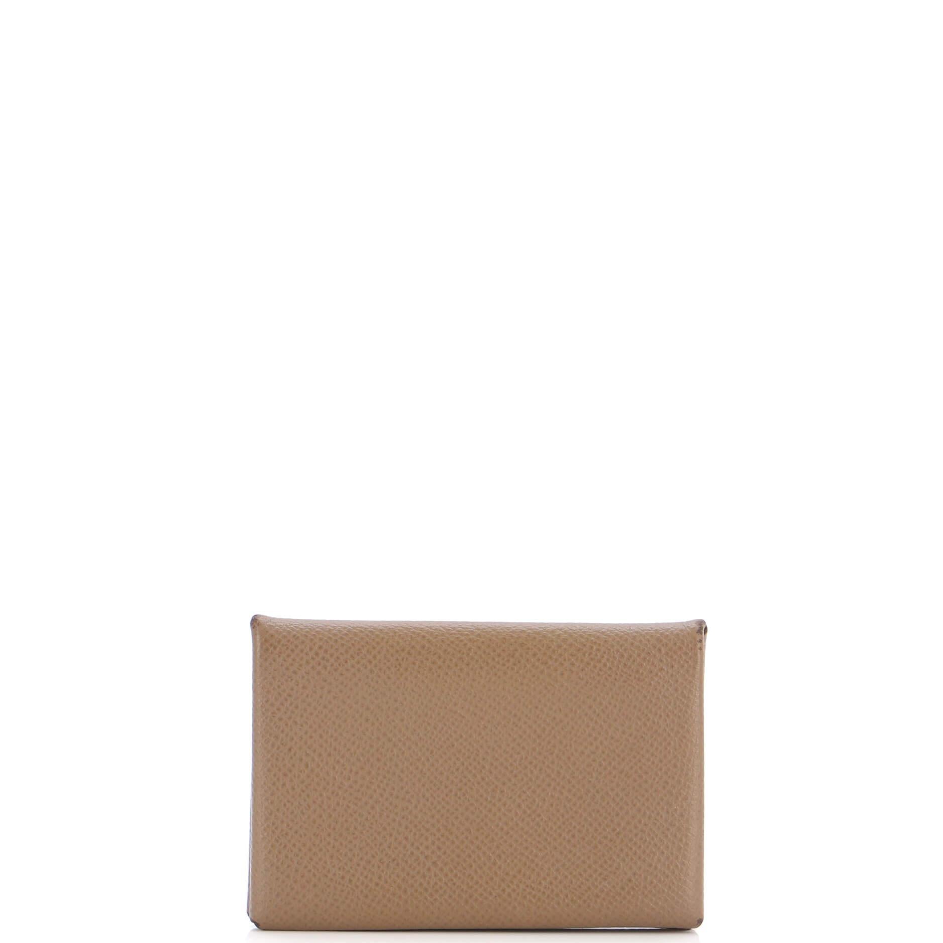 Hermes Calvi Card Holder Epsom For Sale at 1stDibs