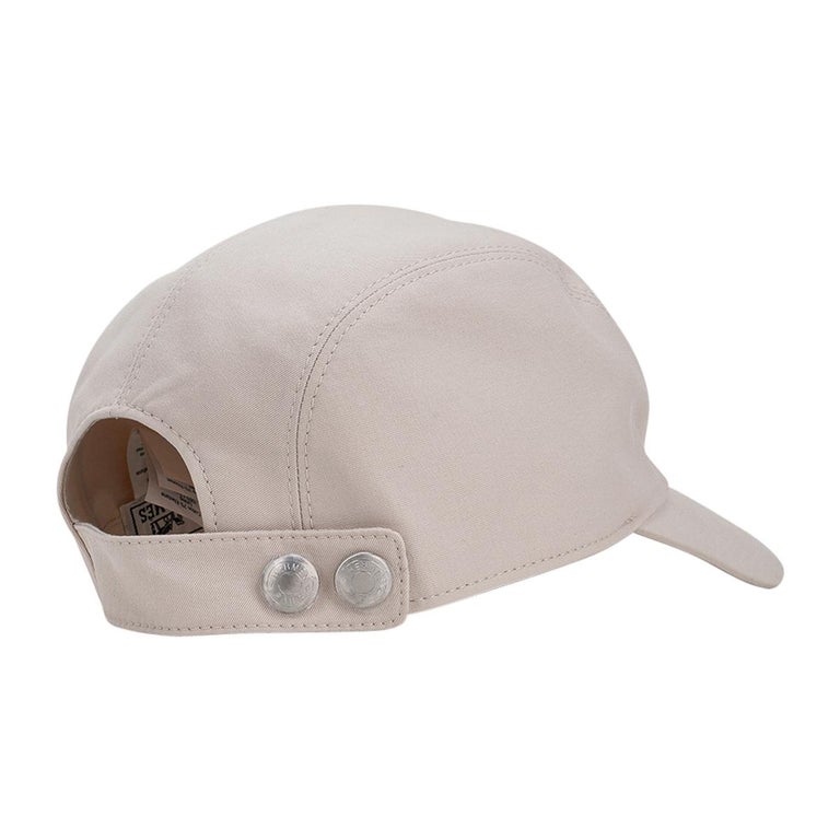Hermes Cap Nevada Puzzle Equestre Hat Ecru Cotton 58 New For Sale at ...
